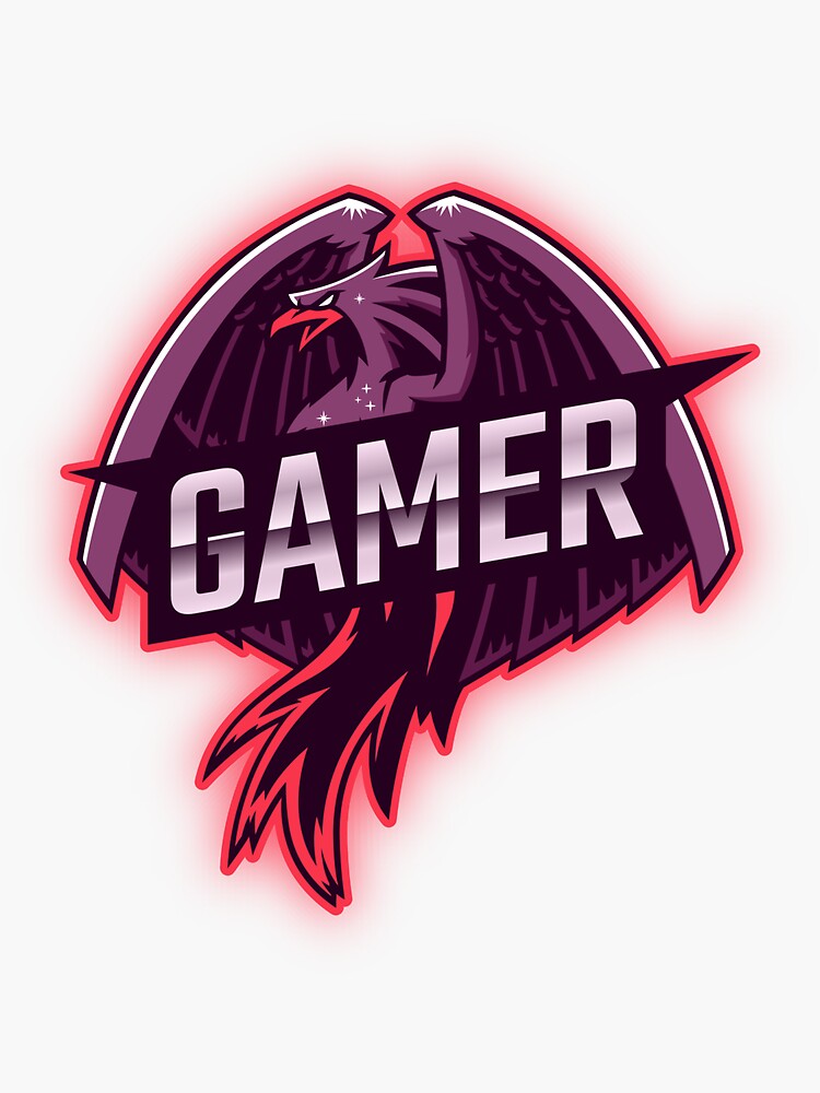 "Gamer with Intimidating Phoenix Bird" Sticker for Sale by PRIVARSHU ...