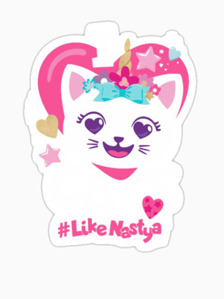 "Like Nastya Cat" T-shirt for Sale by Igorco | Redbubble | nastya song ...