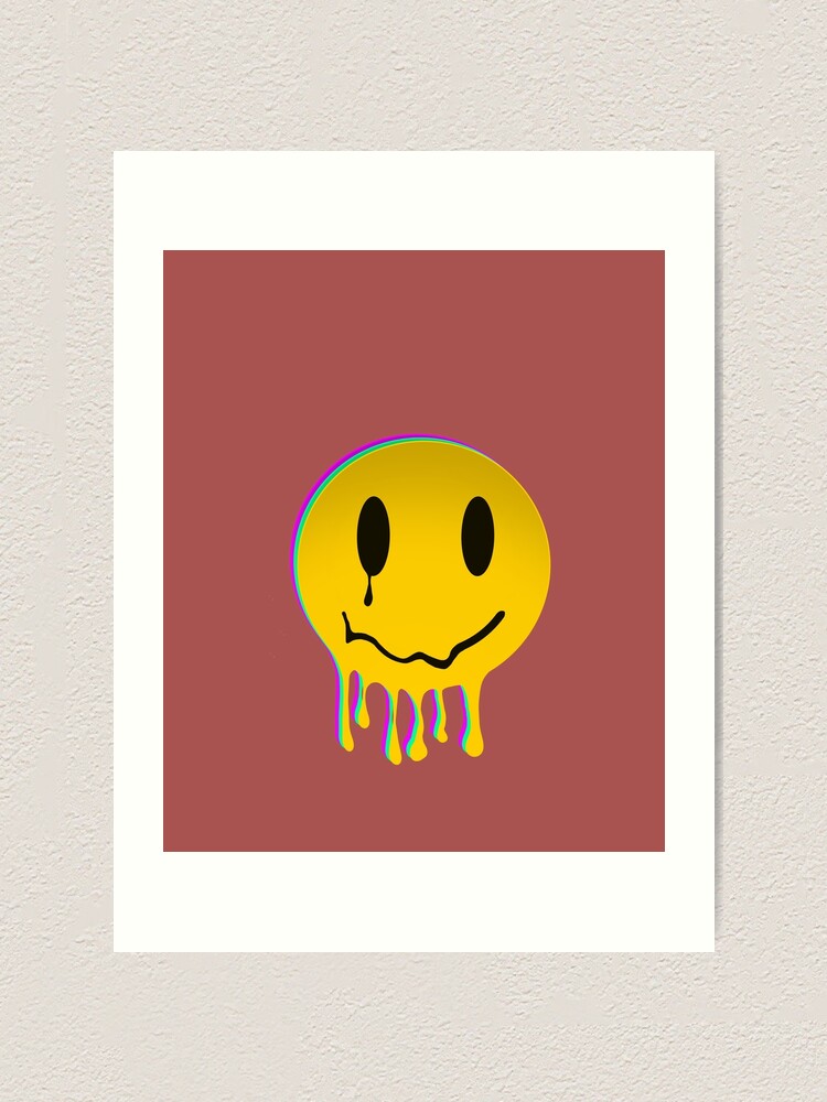 "Melting smiley face emoji face " Art Print for Sale by Srilion1 ...