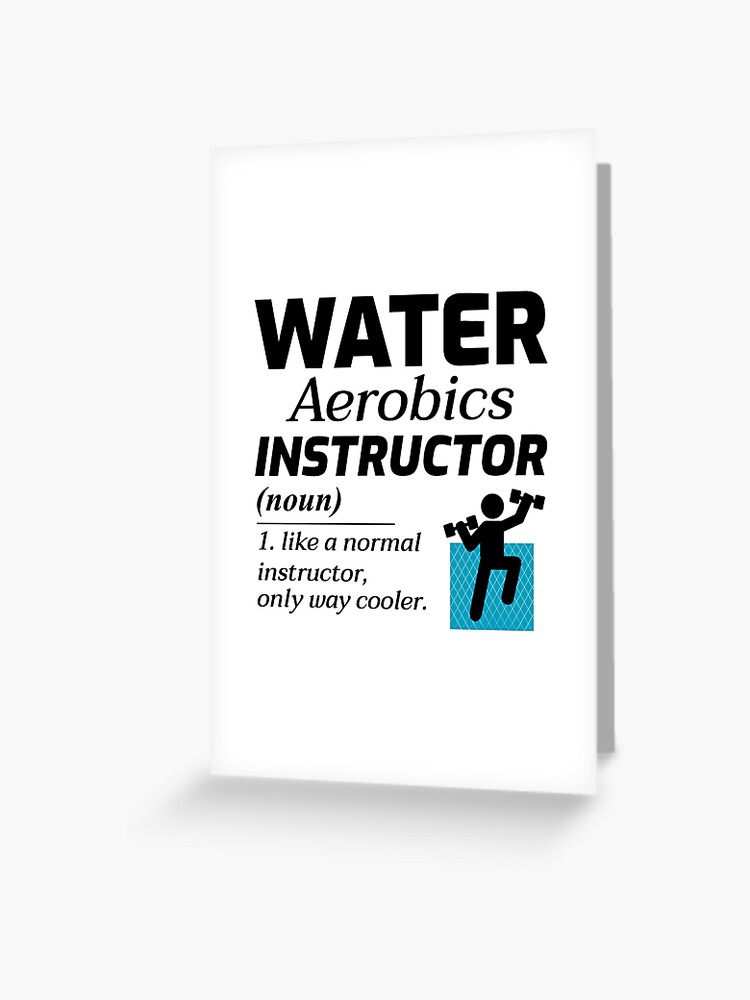 "Water Aerobics Instructor Aquatic fitness Trainer" Greeting Card for ...