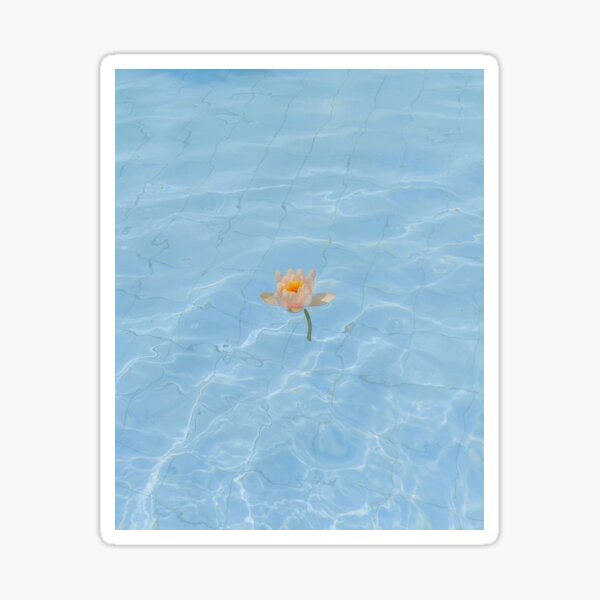 "Aesthetic Waves Water Ocean Flower Poolcore " Sticker for Sale by ...