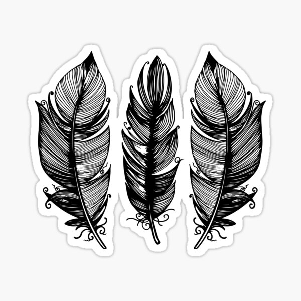 "feather" Sticker for Sale by TopBaseline | Redbubble
