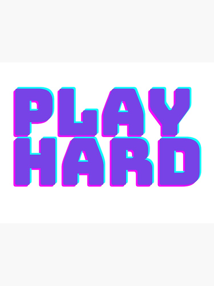 "PLAY HARD LOGO" Sticker for Sale by Marckoooo0 | Redbubble