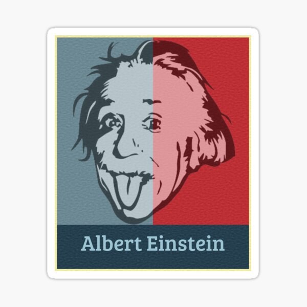 "Albert Einstein." Sticker for Sale by StreetArts22 | Redbubble