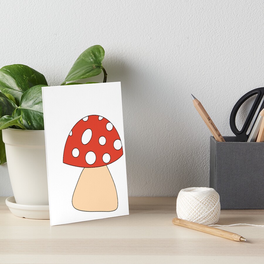 Lámina rígida «Seta de dibujos animados» de Tillies-prints | Redbubble