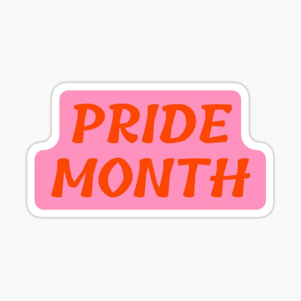 "Pride Month in pink and red" Sticker for Sale by JAG2B | Redbubble