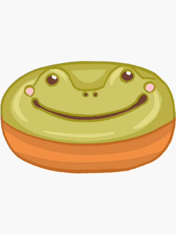 "Frog Donut" Sticker for Sale by StickerBaker | Redbubble