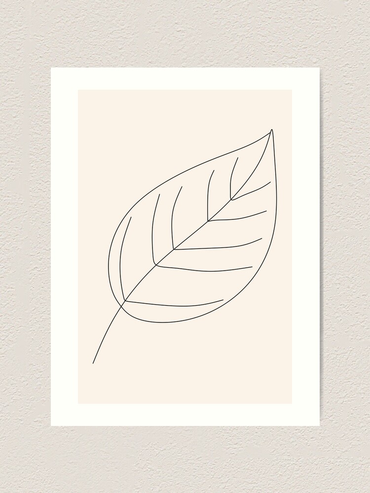 "One Line art minimalist leaf Drawing - minimalist line floral drawing ...