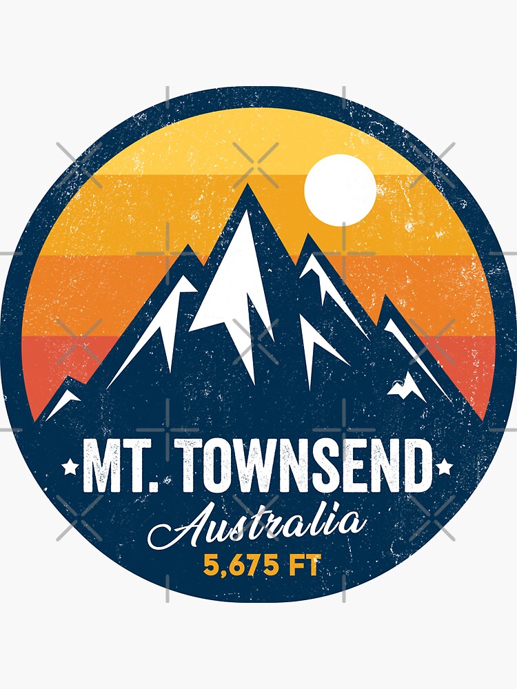 "Vintage Retro Mount Townsend Snowy Mountains New South Wales Australia ...