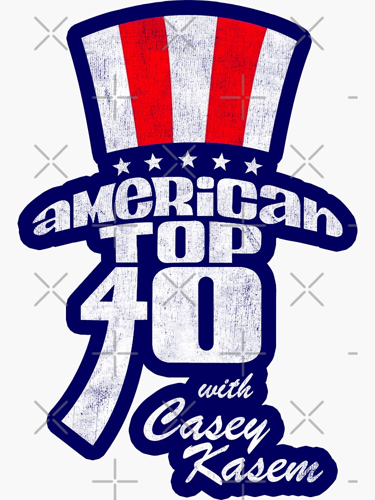 "AMERICAN TOP 40 Radio Casey Kasem" Sticker by PixelBuilder | Redbubble