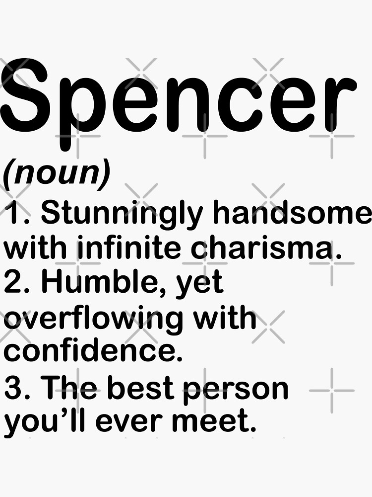 "Spencer Definition Personalized Name Funny Custom Birthday Gift Idea ...