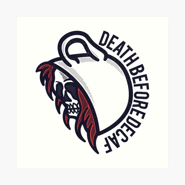 "Death Before Decaf" Art Print for Sale by ChbbyKttns | Redbubble