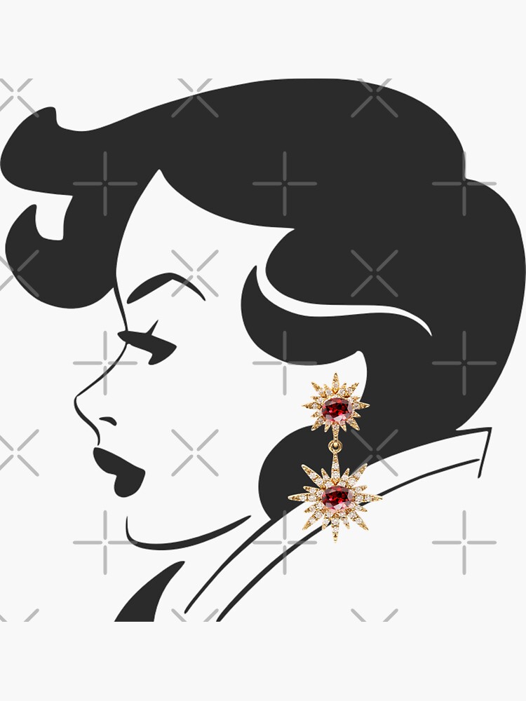 "IM THAT GIRL with diamond star earring" Sticker for Sale by QWEENFIESTY | Redbubble
