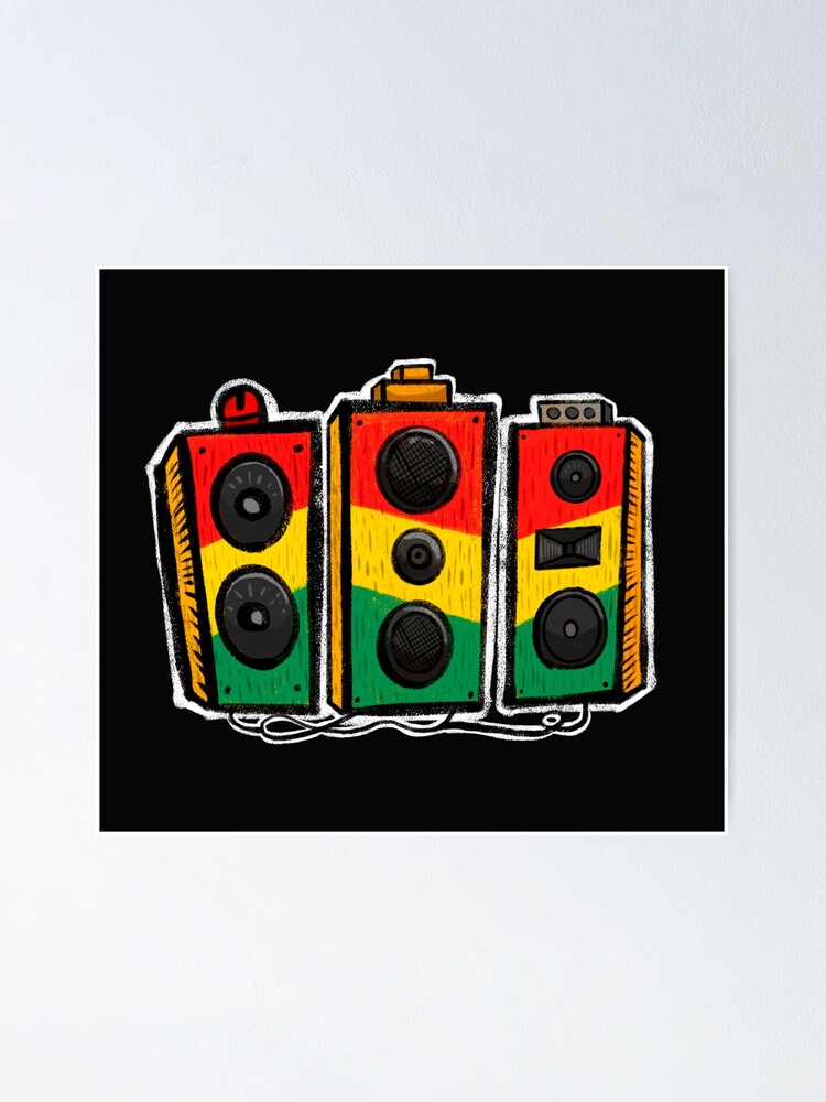 "Reggae Sound System Jamaican Music" Poster for Sale by Músico Ilustre ...