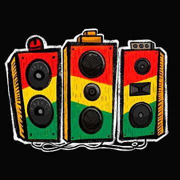 "Reggae Sound System Jamaican Music" Sticker for Sale by dconciente ...