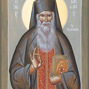 "St Iakovos of Evia" Sticker for Sale by ikonographics | Redbubble
