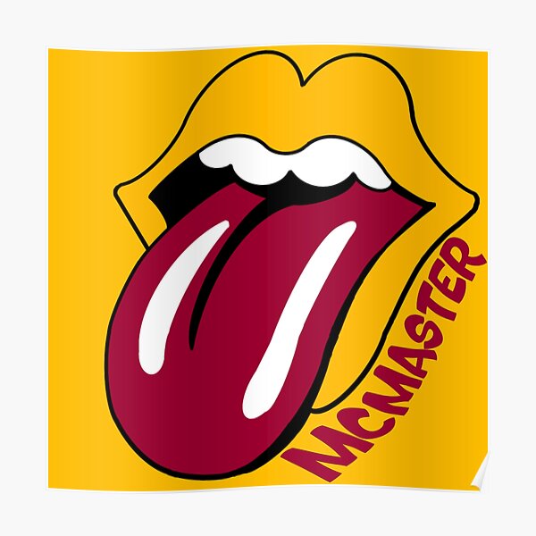 "Groovy McMaster University Tailgate Lips" Poster for Sale by ...