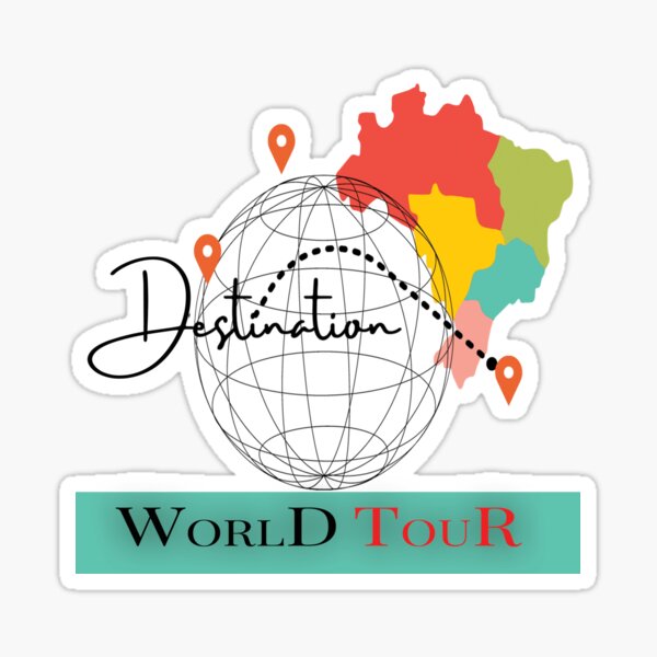 "Map of the world Coloured, World Tour " Sticker for Sale by MariyMart ...