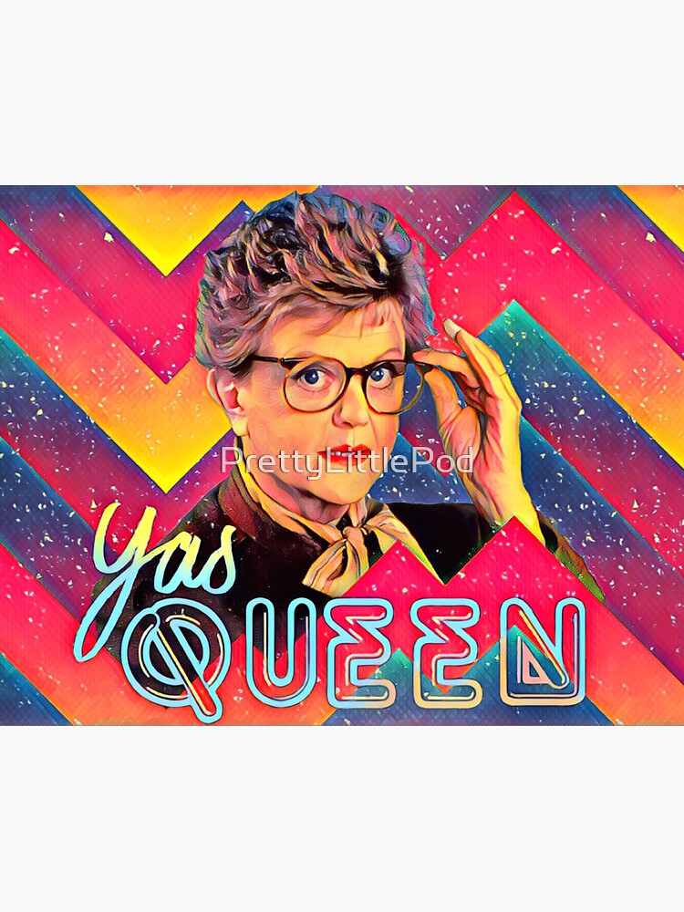 "Yas to the Queen Jessica Fletcher" Sticker for Sale by PrettyLittlePod ...