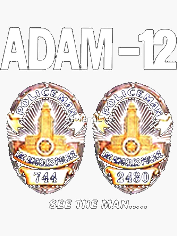 "Adam-12 TV Series 70's Retro" Sticker by Advianti505 | Redbubble