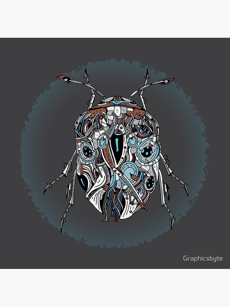 "Sapphire Elytron (Cyborg Bug)" Art Print by Graphicsbyte | Redbubble