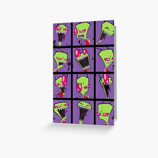 "Nickelodeon Invader Zim Freak Out Collage" Greeting Card for Sale by ...