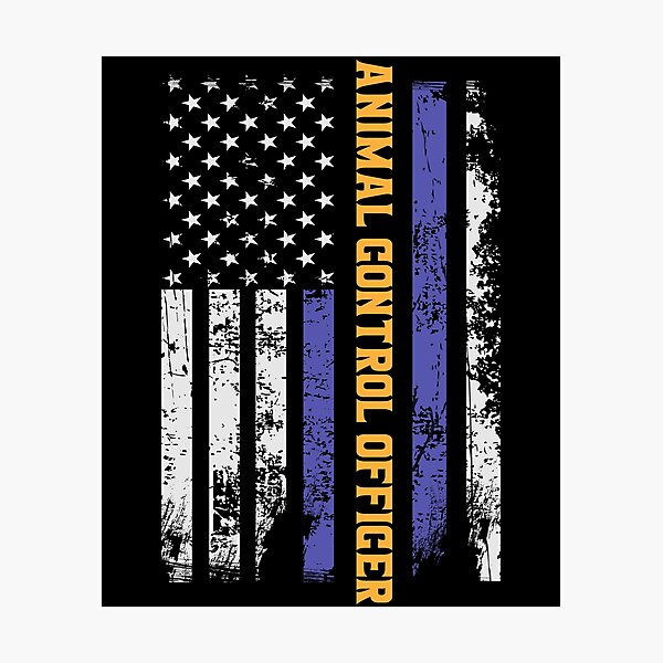 "Animal Control Officer Flag Wildlife Rescue Patrol Control Vintage ...