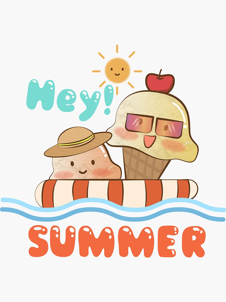"Hey Summer" Sticker for Sale by chun-gyocraft | Redbubble