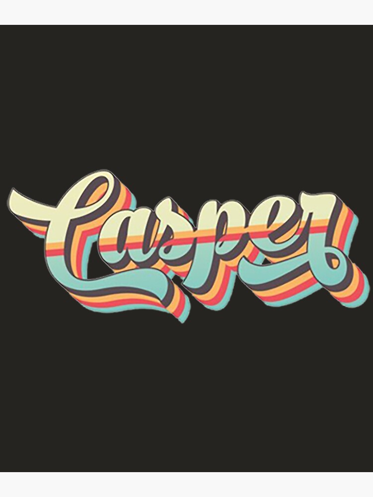 "Casper name - cool 70s retro font surf style" Poster for Sale by ...