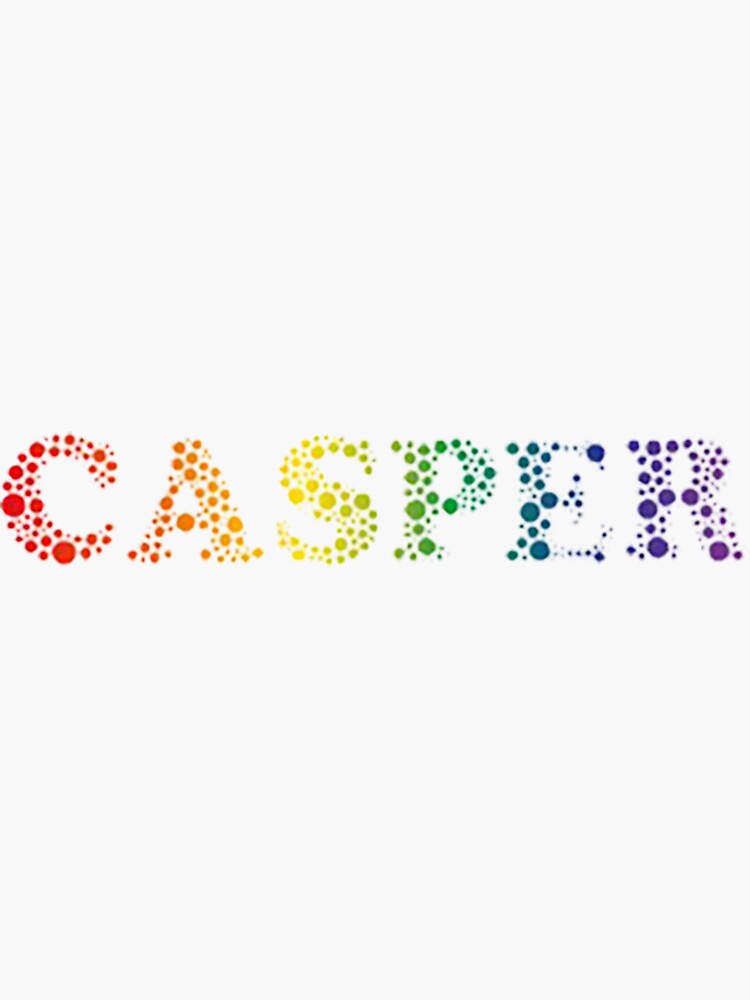 "Casper name - fun Rainbow Bubbles LGBT pride design" Sticker for Sale ...