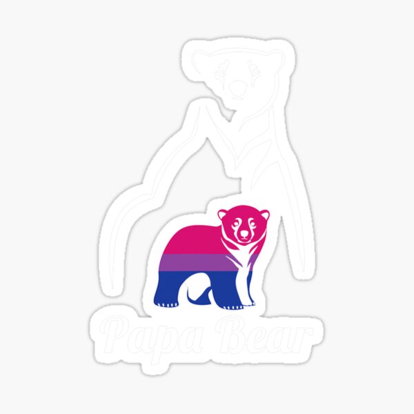 Lgbt Bisexual Papa Bear Bi Pride Flag Sticker For Sale By Long