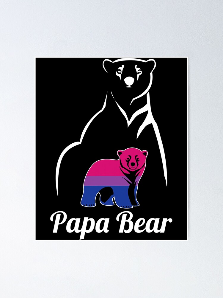 Lgbt Bisexual Papa Bear Bi Pride Flag Poster For Sale By Long