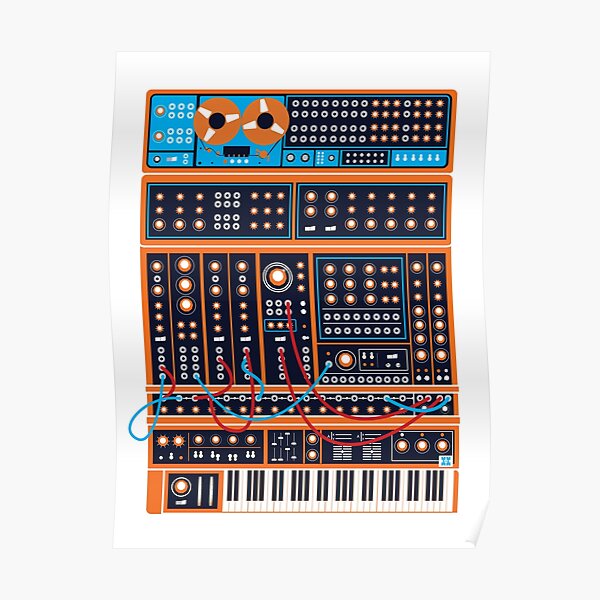 "Synth" Poster for Sale by HAZZAH | Redbubble