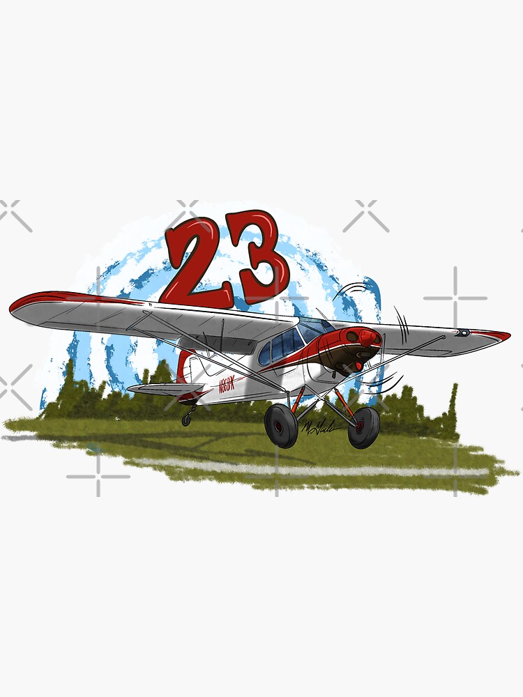 "Piper Pacer 53 Stol Drag" Sticker for Sale by Statepallets | Redbubble