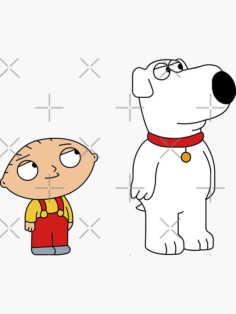 "stewie & brian" Sticker for Sale by khaledhinnawi | Redbubble