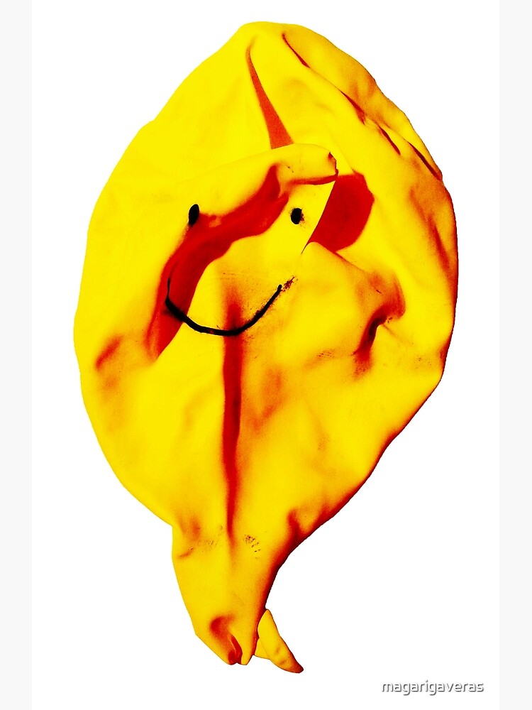 "Yellow Deflated Balloon" Poster by magarigaveras | Redbubble