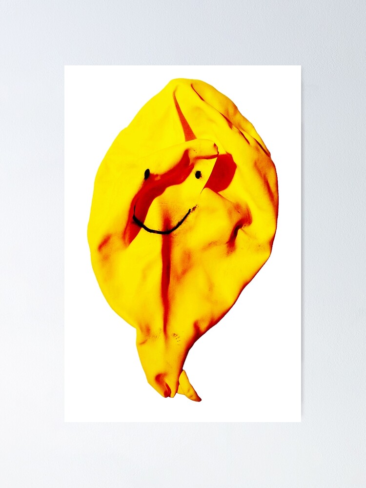 "Yellow Deflated Balloon" Poster by magarigaveras | Redbubble