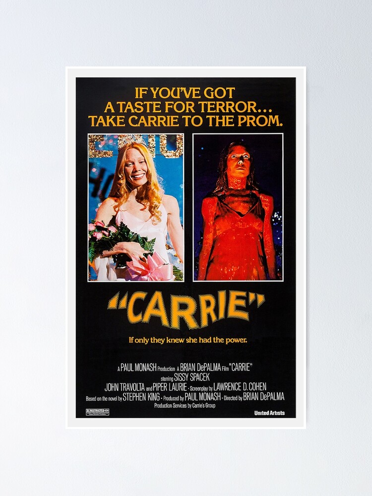 "Carrie 1976, Retro Horror fan gift" Poster for Sale by Stefanbalaz ...