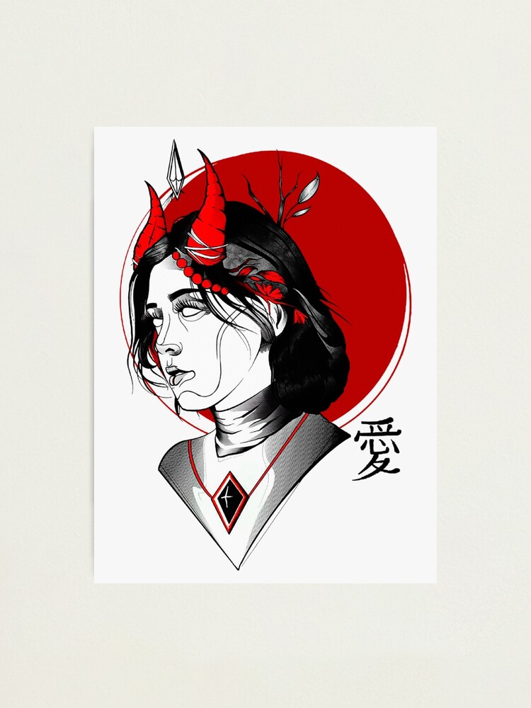 Impression photo « Japanese Evil Demon Girl Urban Goth Vibes Style ...