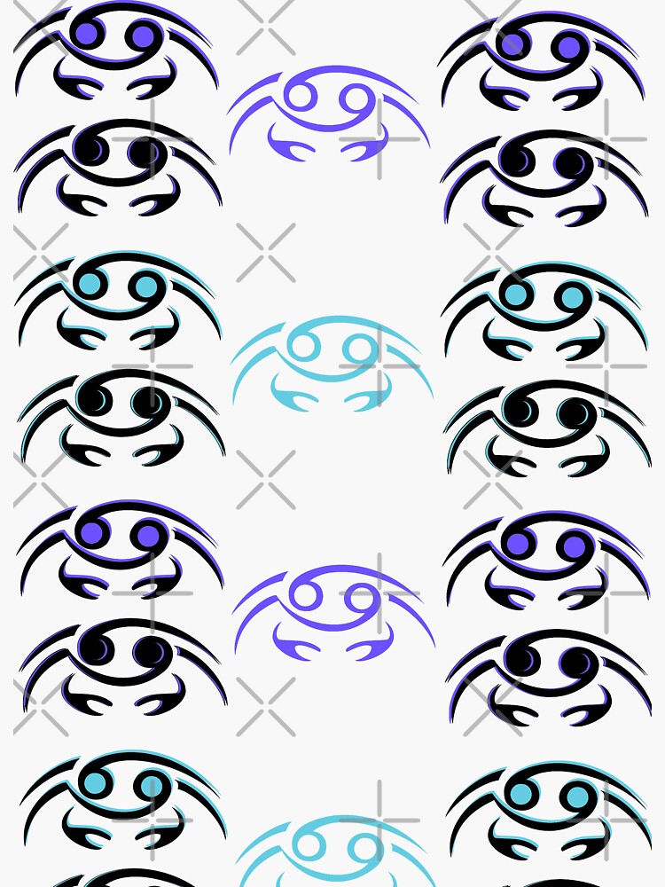 "69 Crab Zodiac Cancer " Sticker for Sale by montezwalls | Redbubble