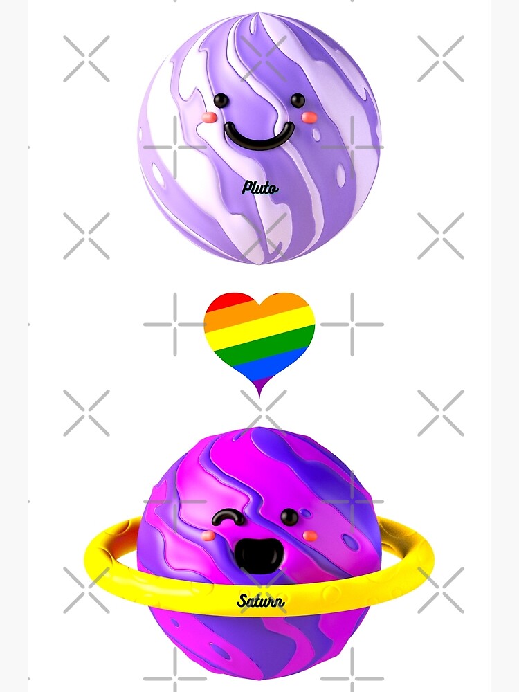 "Pluto LOVE Saturn" Poster for Sale by RoccoTeo | Redbubble