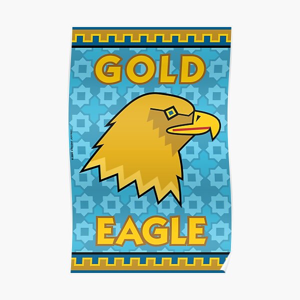 "Glorious Gold Eagle Crest" Poster for Sale by Mindscaping | Redbubble