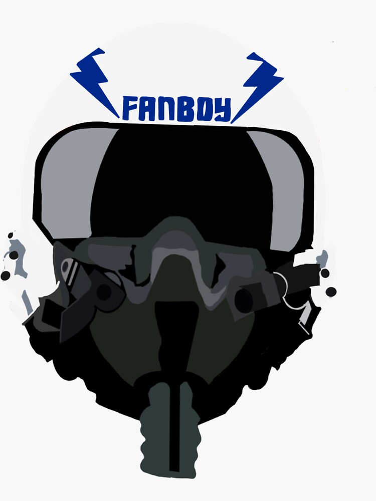 "Fanboy helmet" Sticker for Sale by Mayestr | Redbubble