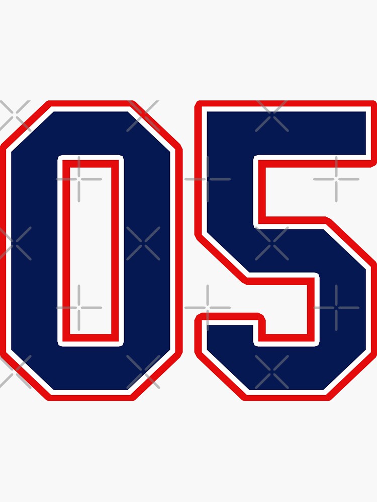 "Number Five 05 Sports Jersey" Sticker for Sale by MSBDesign | Redbubble