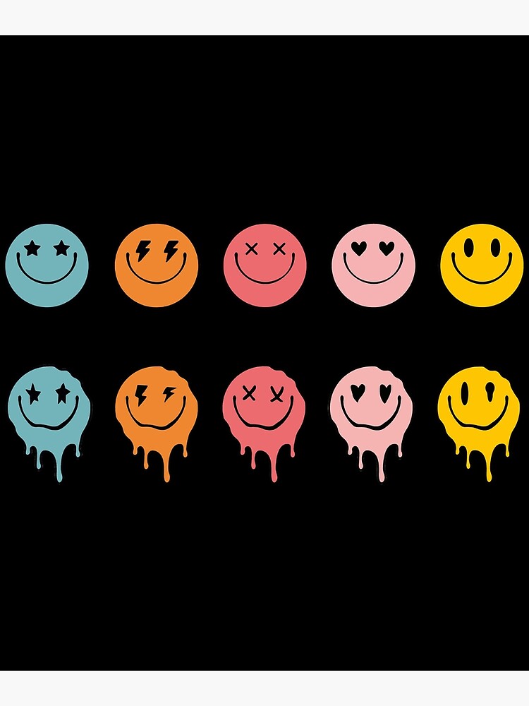 "dripping smiley face-trippy smily face" Canvas Print for Sale by ...