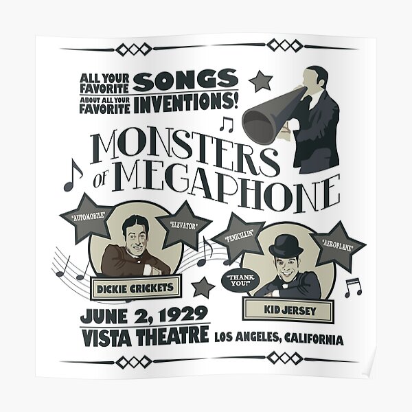 "Monsters of Megaphone" Poster for Sale by iggystardust | Redbubble