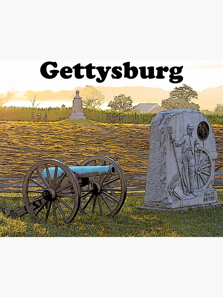 "Gettysburg Battlefield Artillery Monument" Sticker for Sale by ...