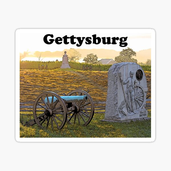 "Gettysburg Battlefield Artillery Monument" Sticker for Sale by ...