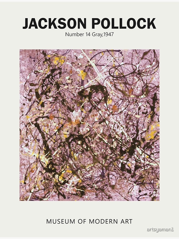 "Jackson Pollock Art Print, Artwork Print, Exhibition Wall Art ...