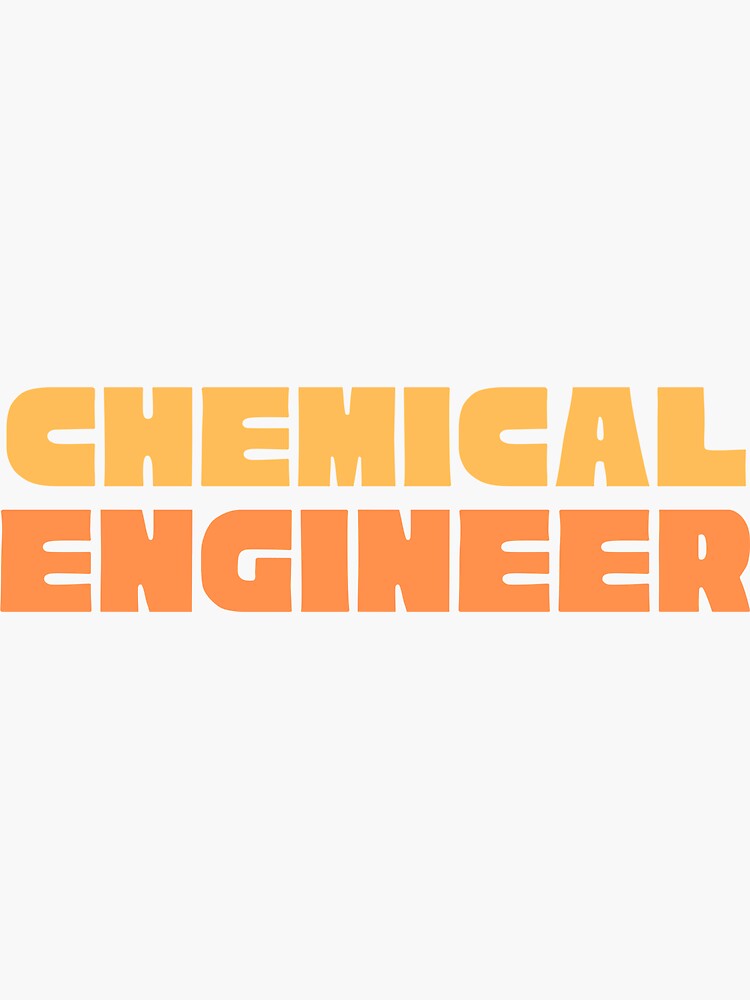 "Chemical engineer trendy aesthetic" Sticker by Niklauss | Redbubble